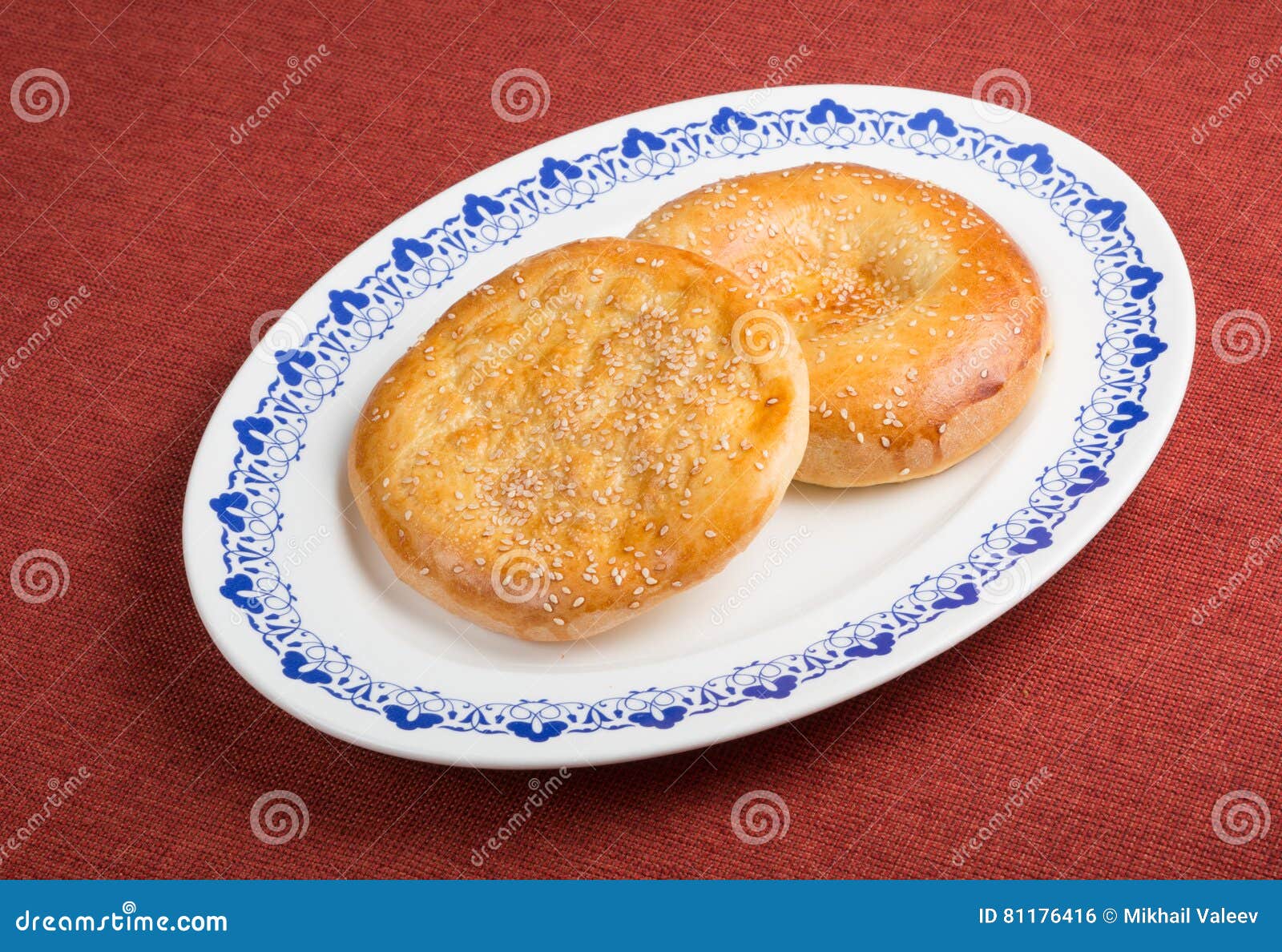 Baked Flatbread with Sesame Stock Photo - Image of sesame, brown: 81176416