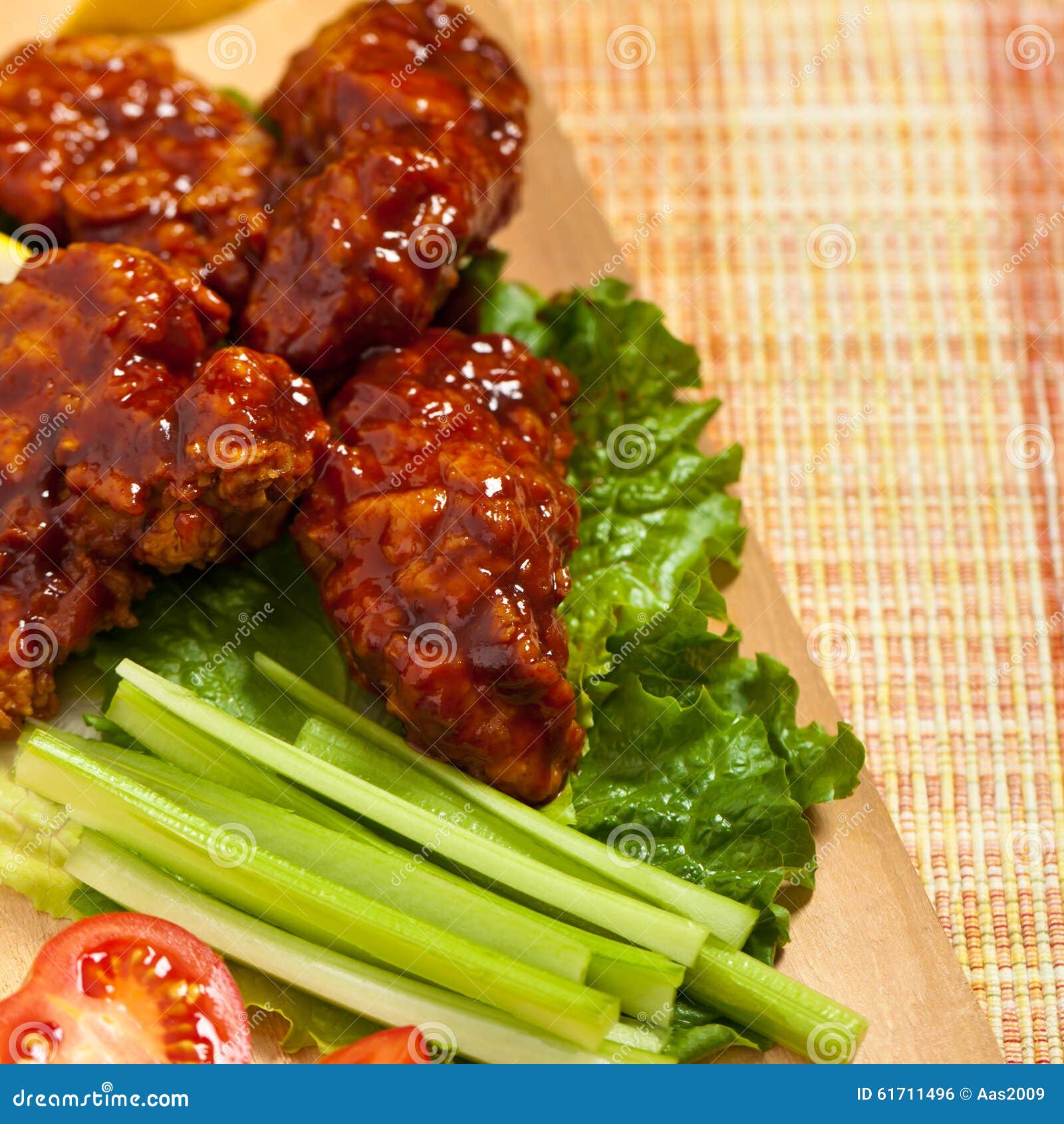 Baked Fried Barbecue Chicken Stock Photo - Image of american, ready ...