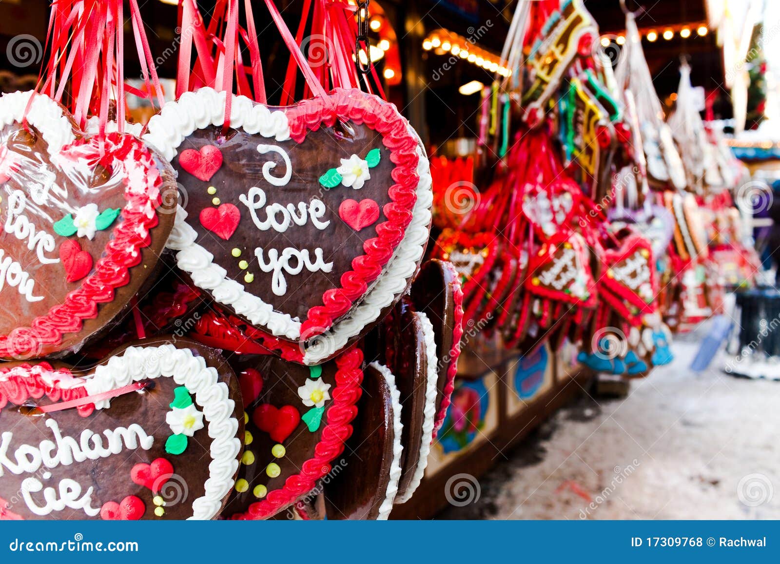 Baked gingerbread hearts stock photo. Image of holidays - 17309768