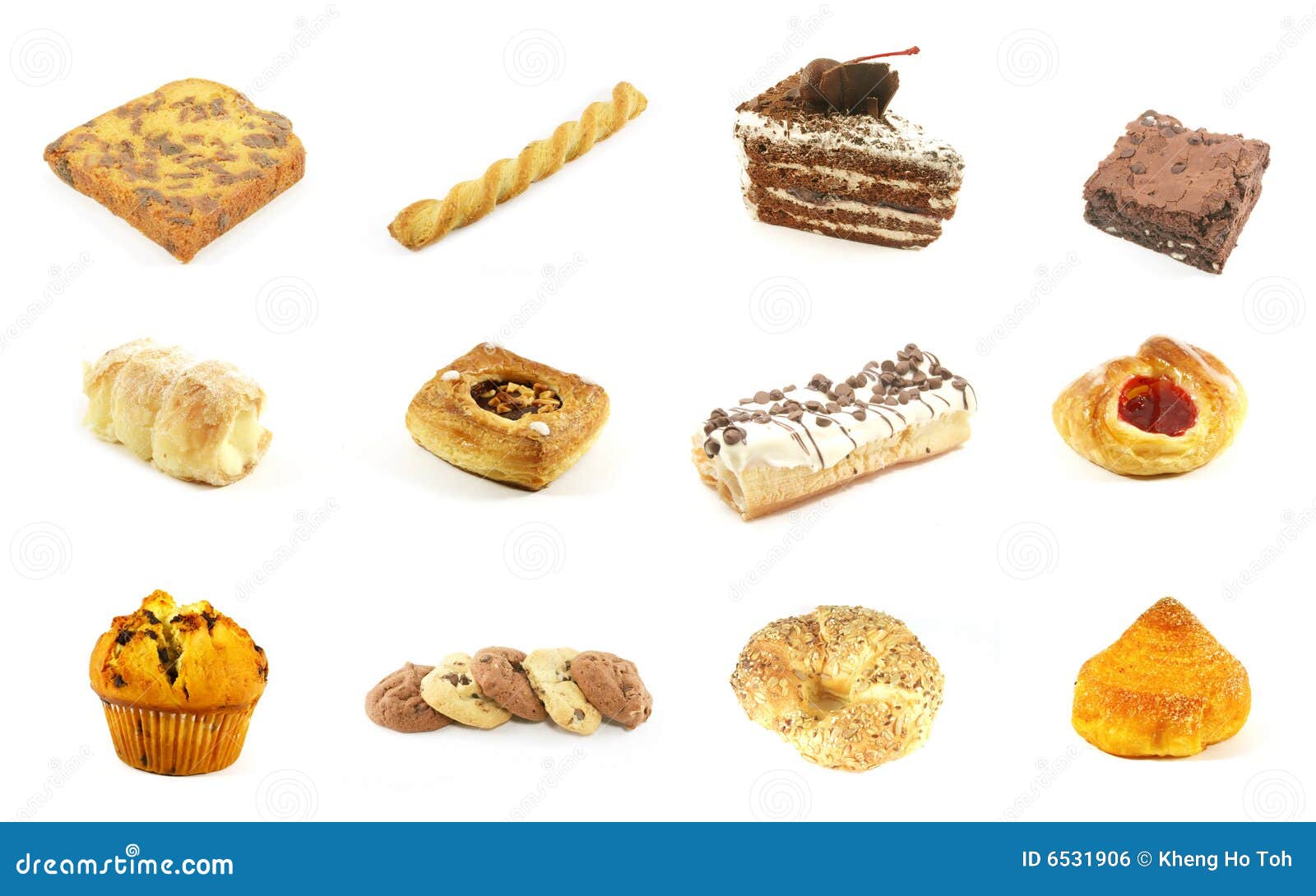 Baked Goods In A Retail Store. Variety Of Baked Goods, Bakery, Photo ...