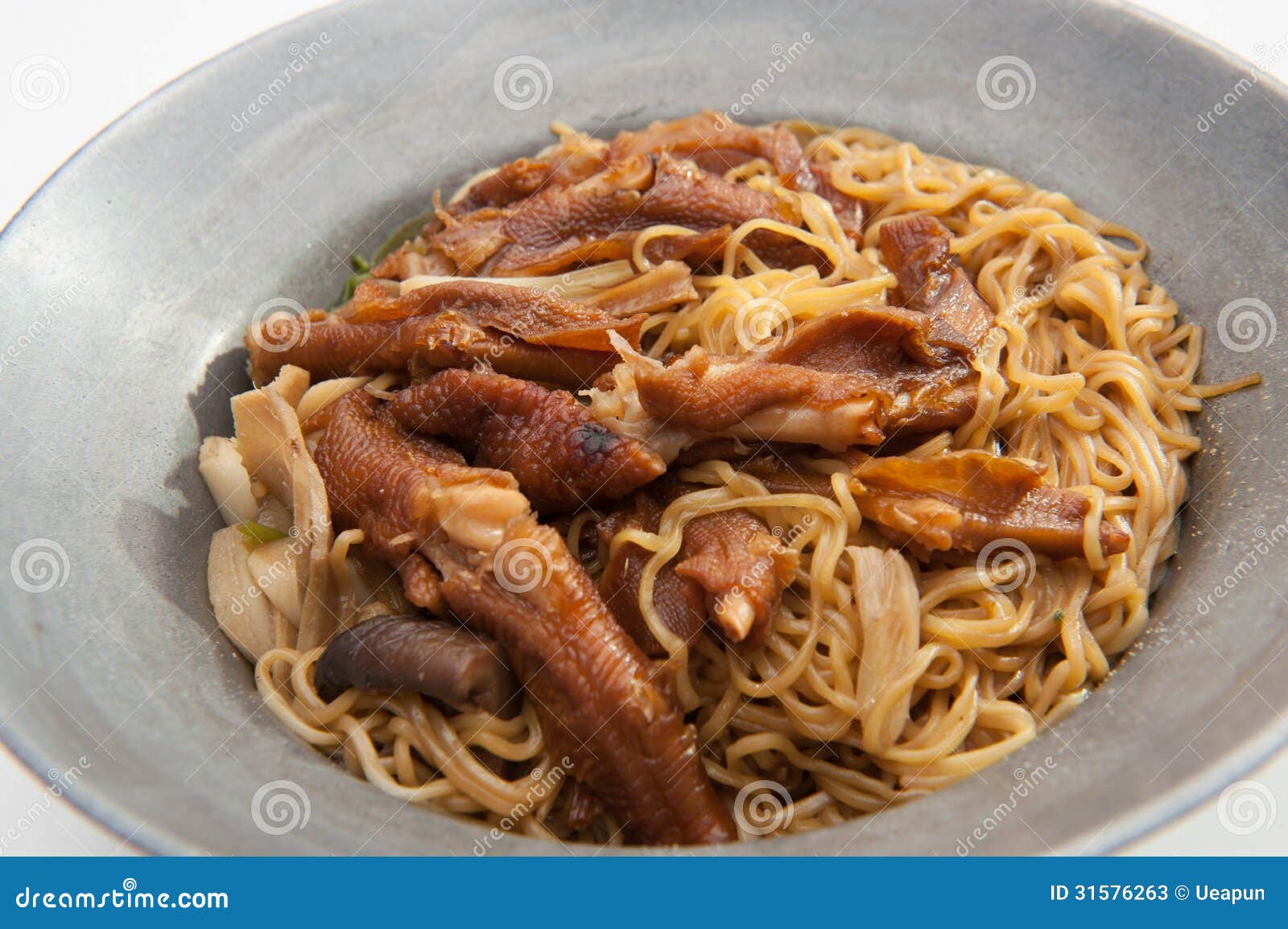 Baked Goose Webs with Noodles Stock Image - Image of casserole, kitchen ...