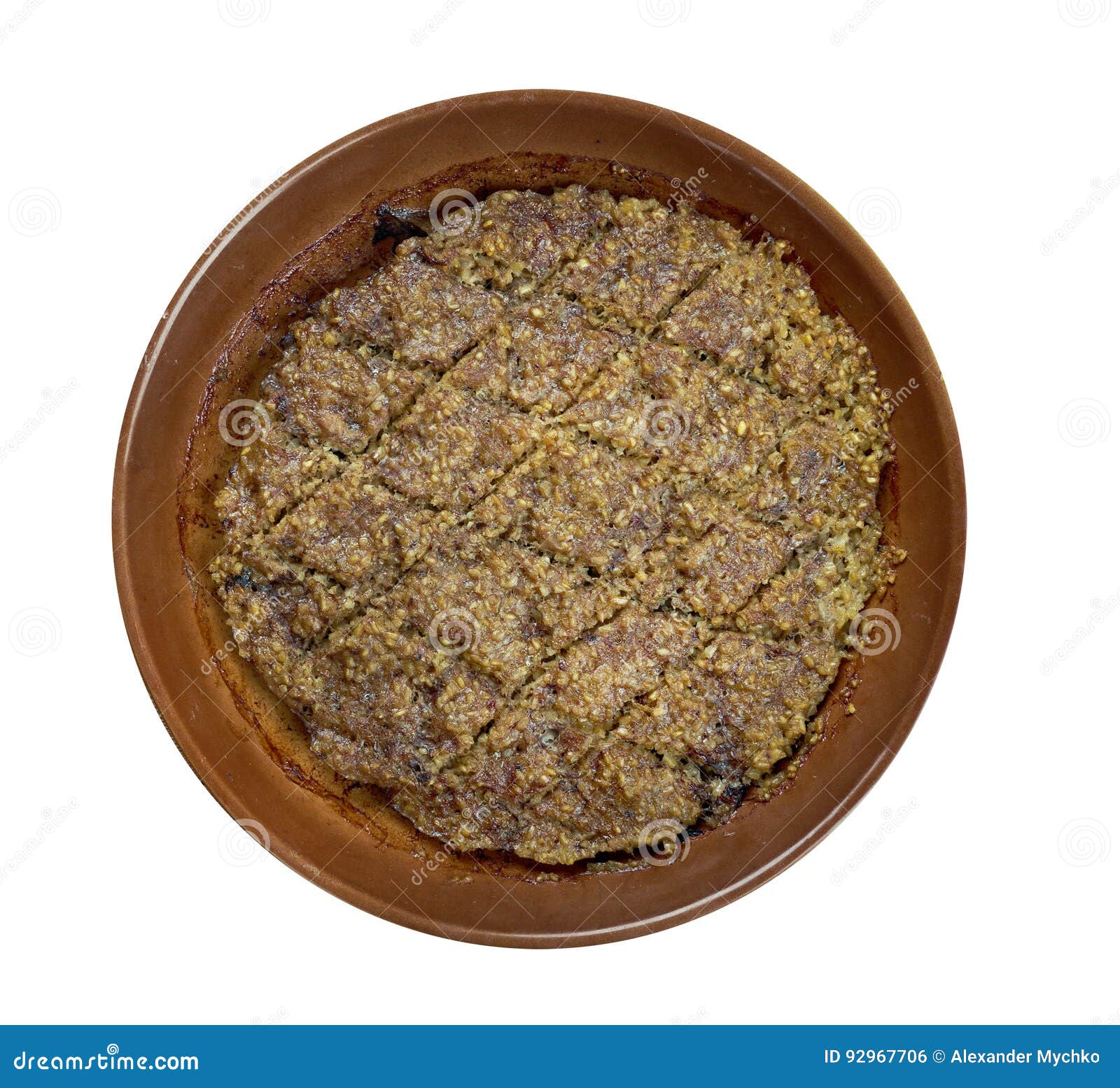 Baked kibbeh stock photo. Image of sayneeyeh, mutton - 92967706