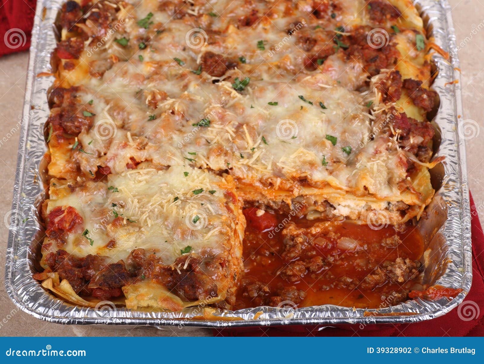 Baked Lasagna stock photo. Image of lasagna, dinner, noodle - 39328902