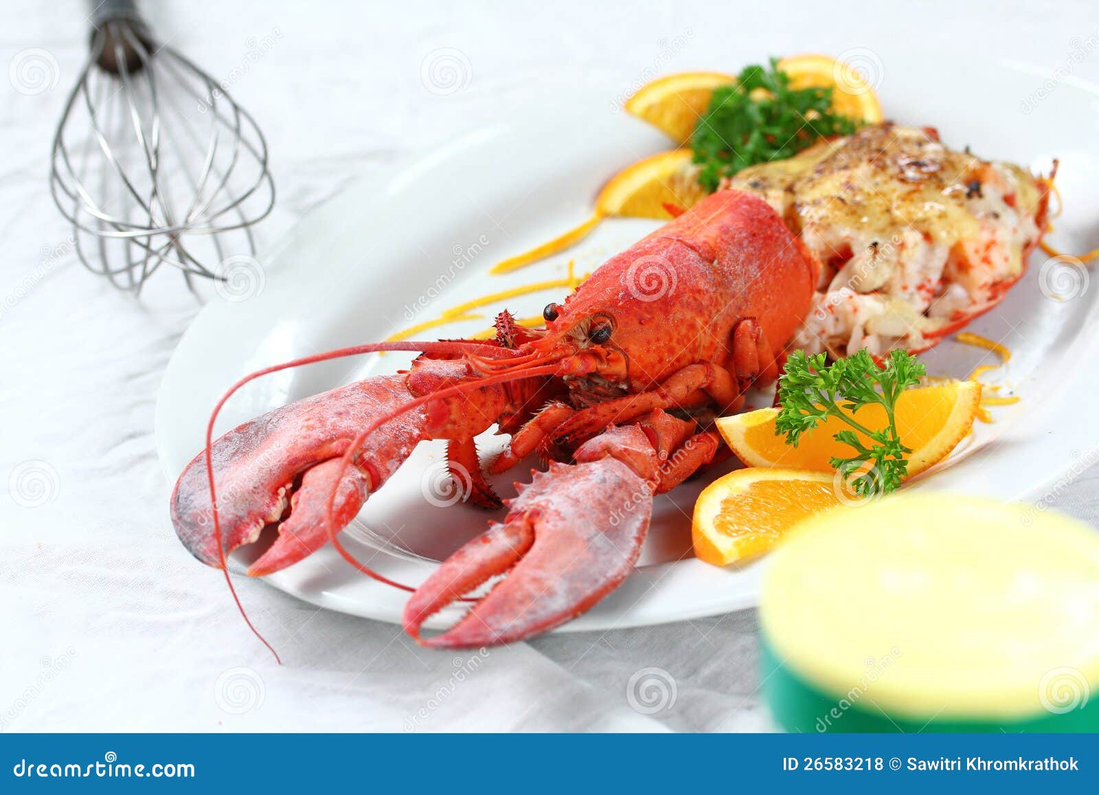 Baked lobster with cheese stock photo. Image of gourmet - 26583218