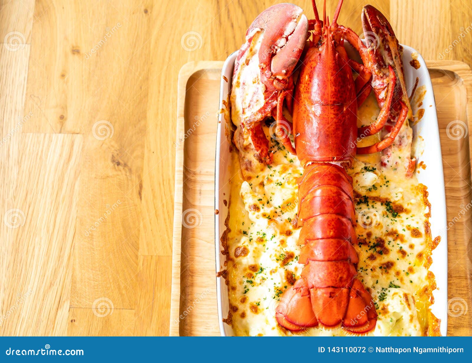 Baked lobster with cheese stock photo. Image of closeup - 143110072