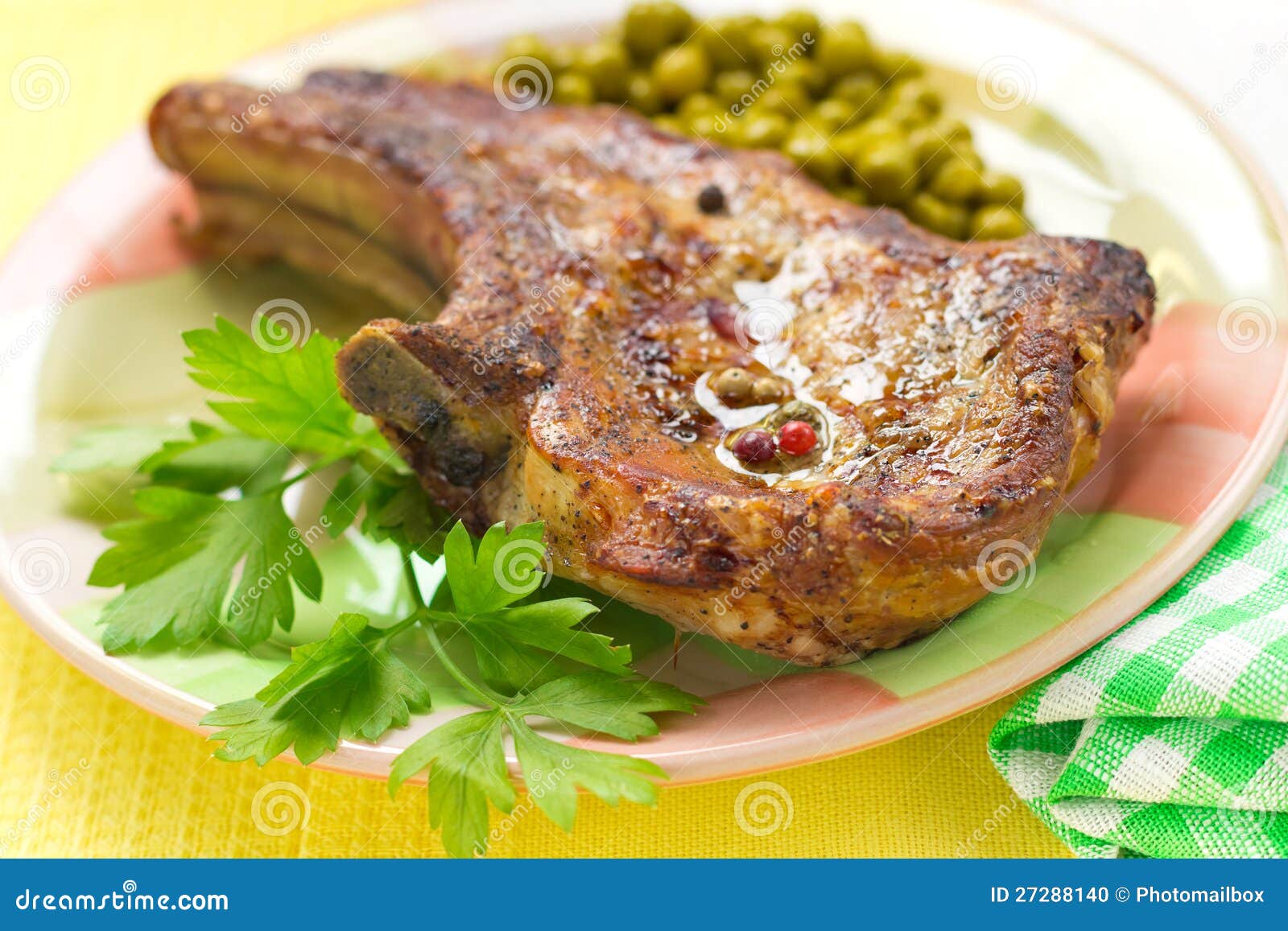 Baked meat stock photo. Image of garnish, beefsteak, charbroiled - 27288140