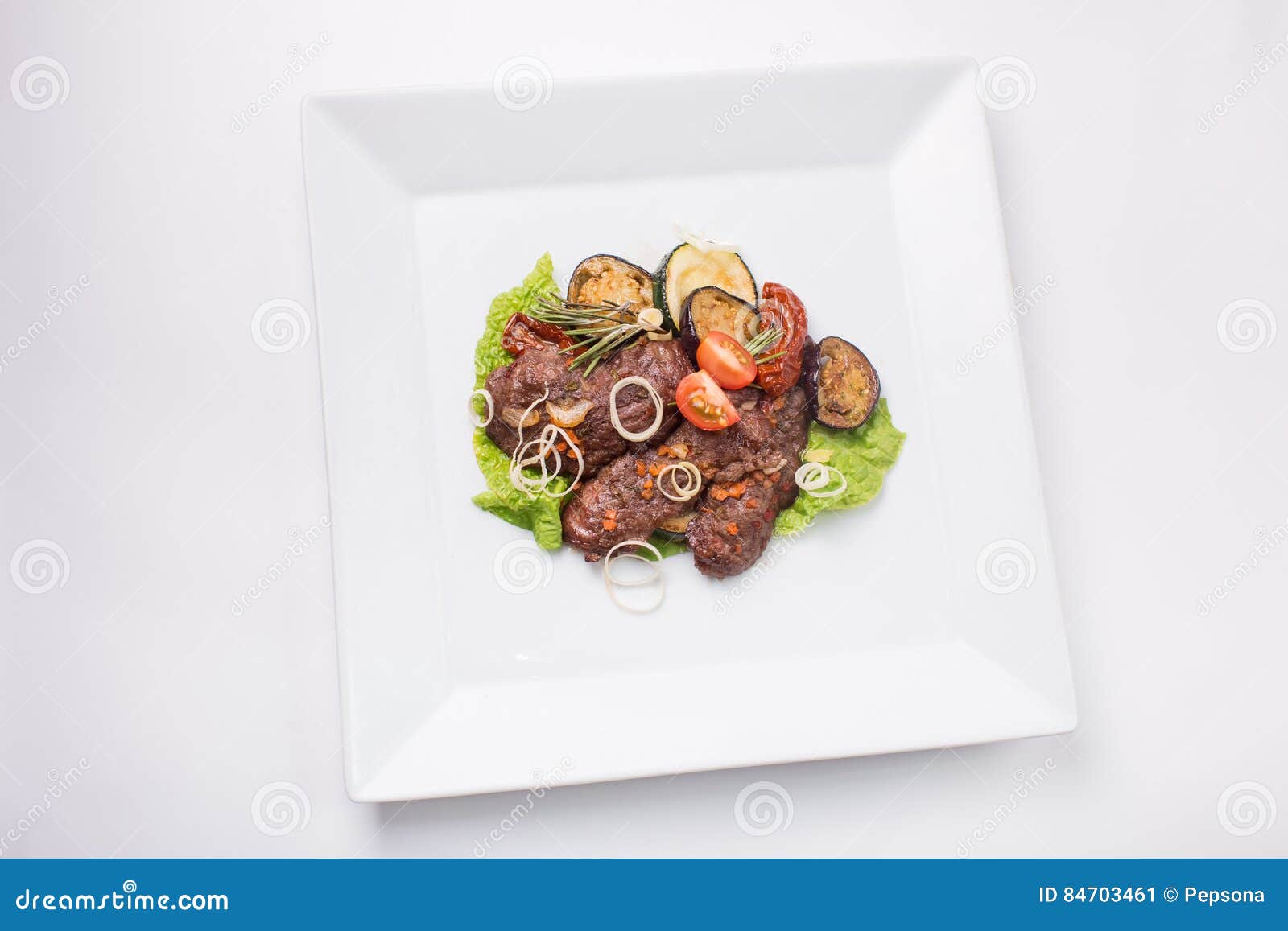 Baked Meat with Zucchini and Eggplant Stock Image - Image of health ...