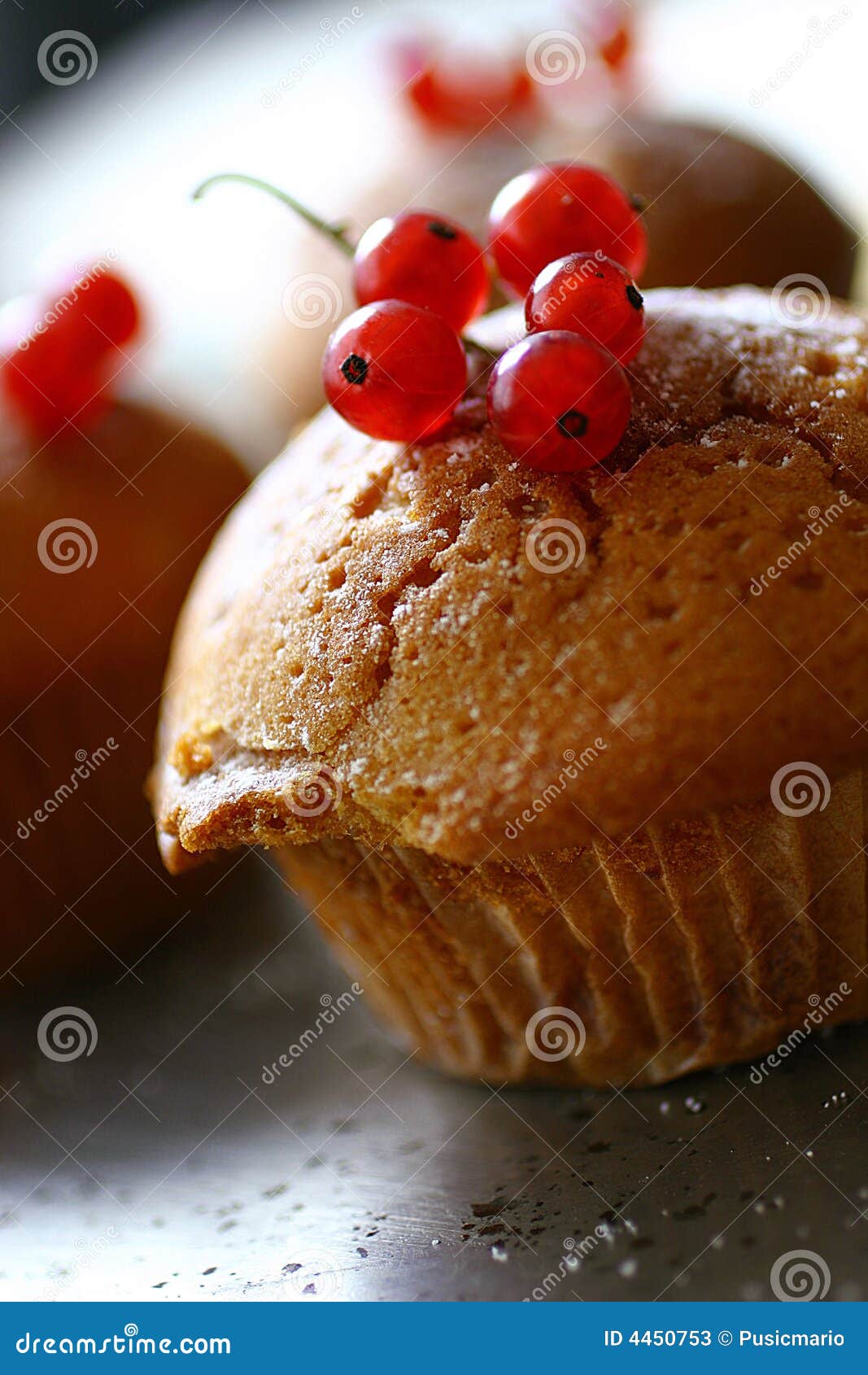 Baked muffins stock image. Image of home, food, powder - 4450753