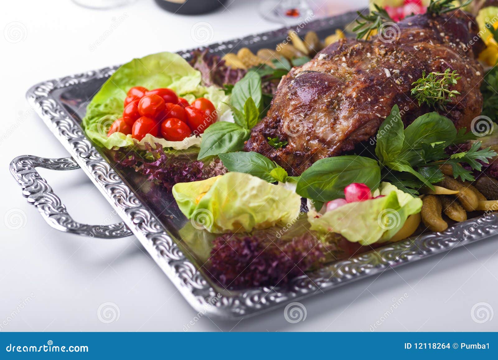 The Baked Mutton Foot with Vegetables Stock Photo - Image of lamb ...
