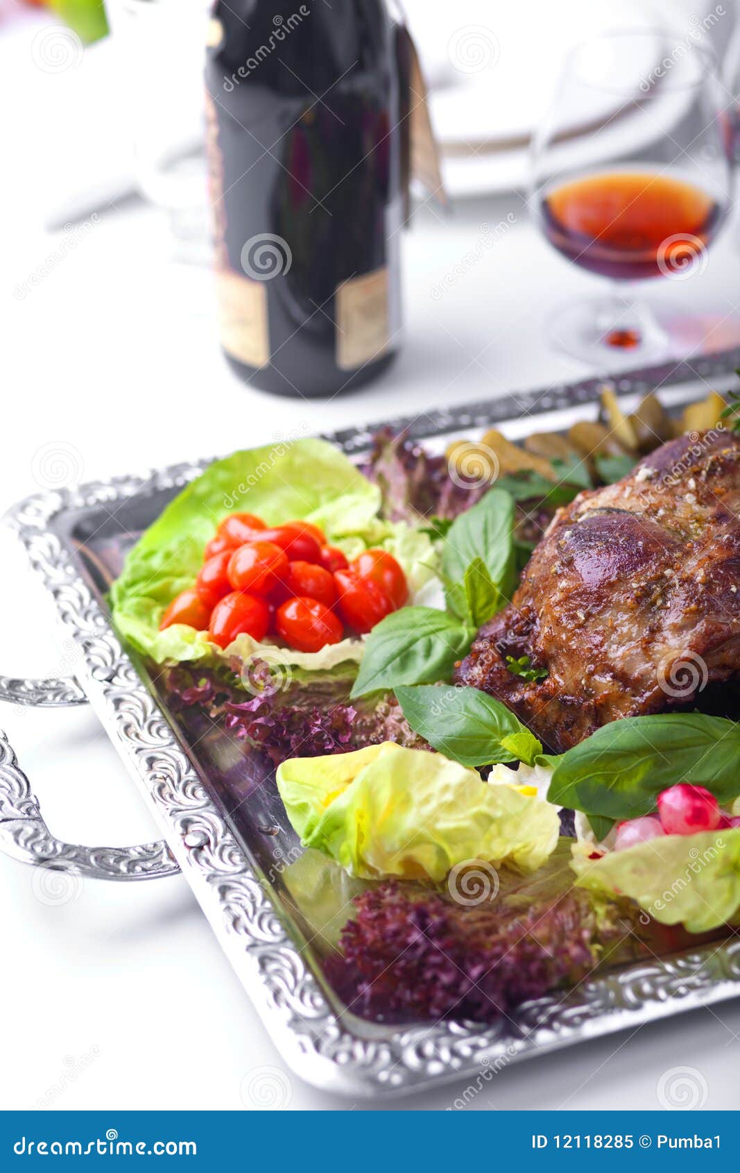 The Baked Mutton Foot with Vegetables Stock Image - Image of healthy ...