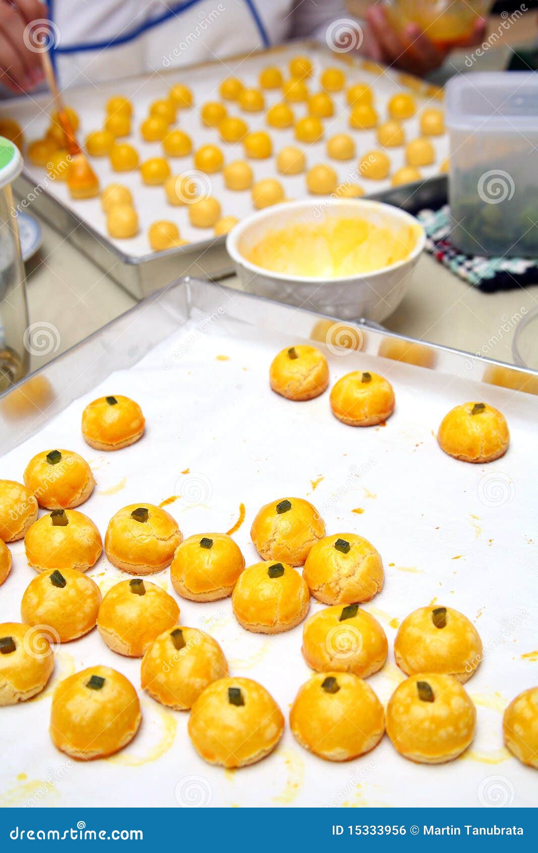 Baked Nastar stock photo. Image of teflon, baking, yolk - 15333956