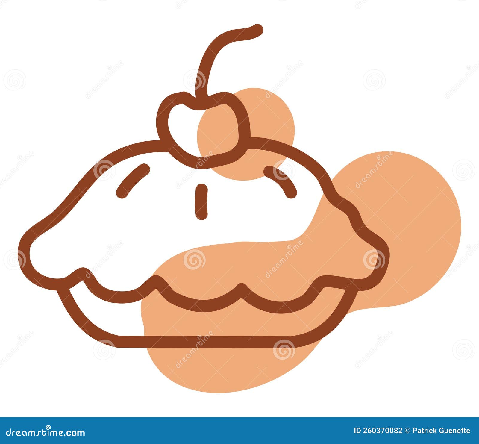 Baked pie, icon stock vector. Illustration of sugar - 260370082