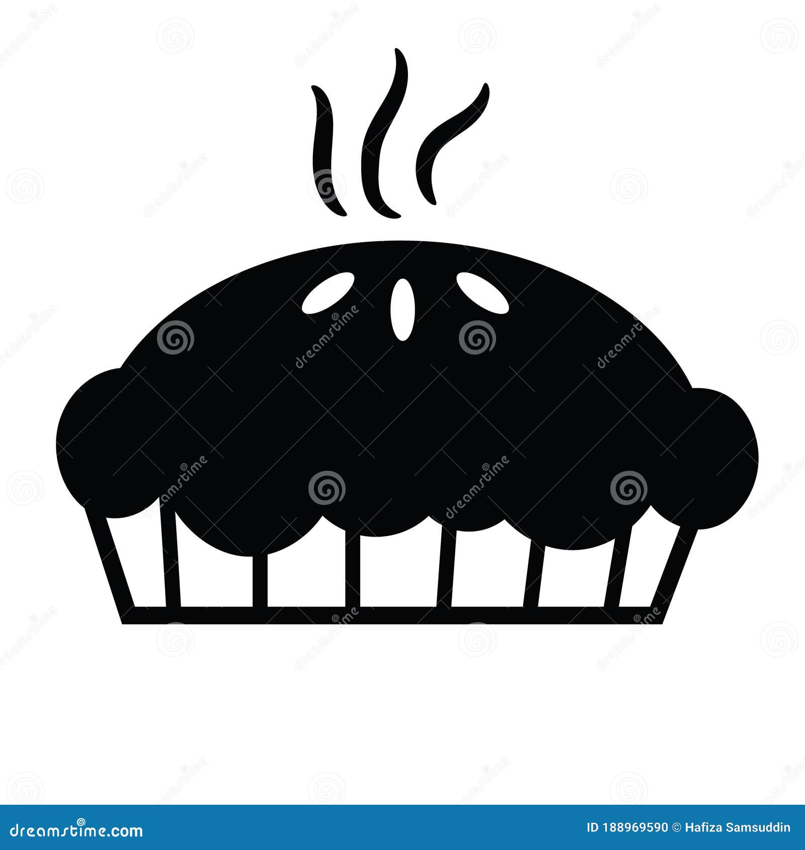 Baked Pie. Vector Illustration Decorative Design Stock Vector ...