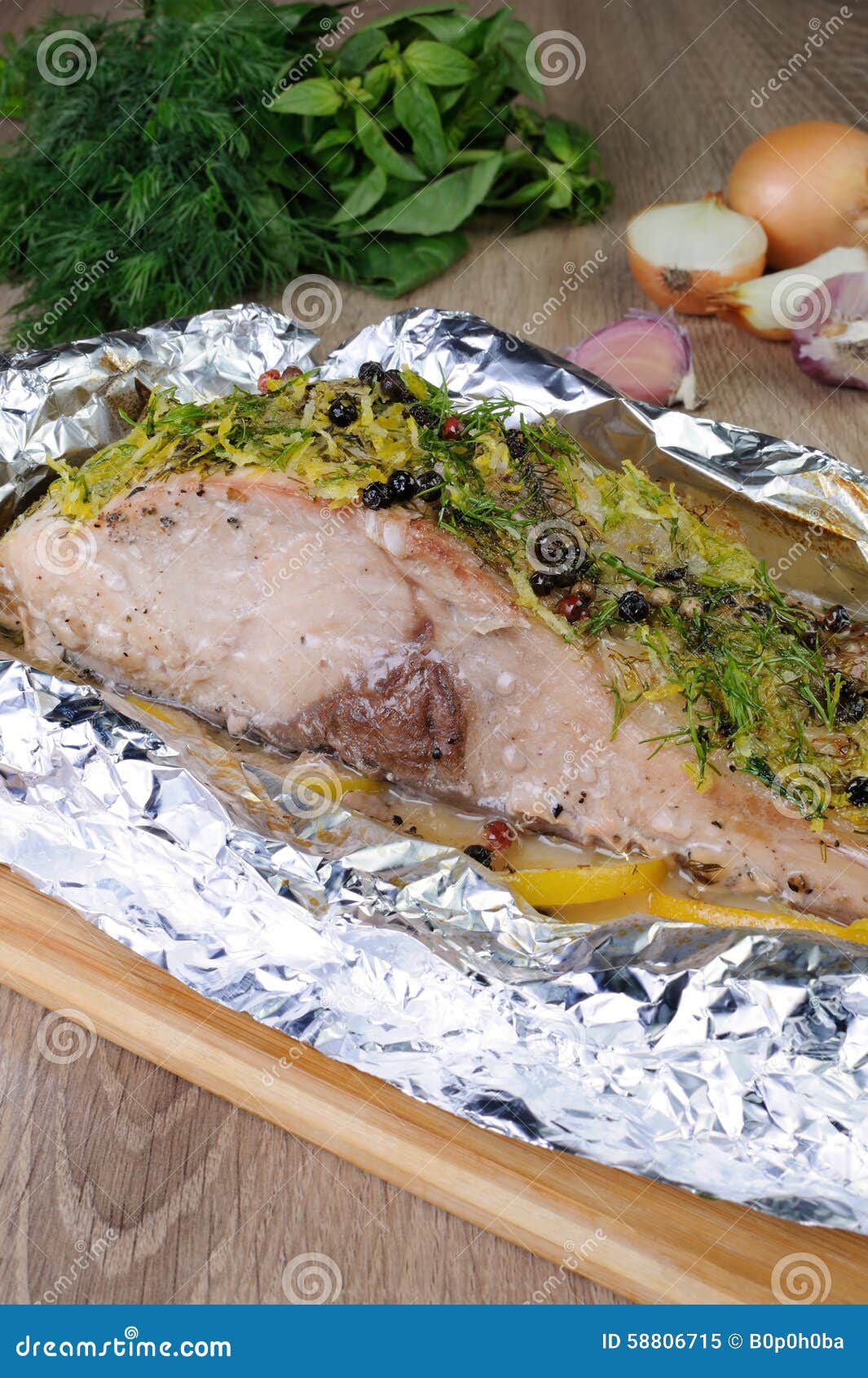 Baked piece of carp stock image. Image of eating, fish - 58806715