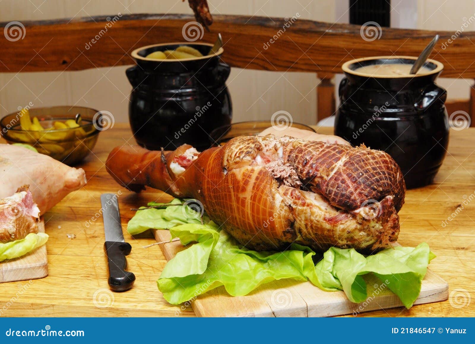 Baked pig stock image. Image of meat, appetizer, food - 21846547