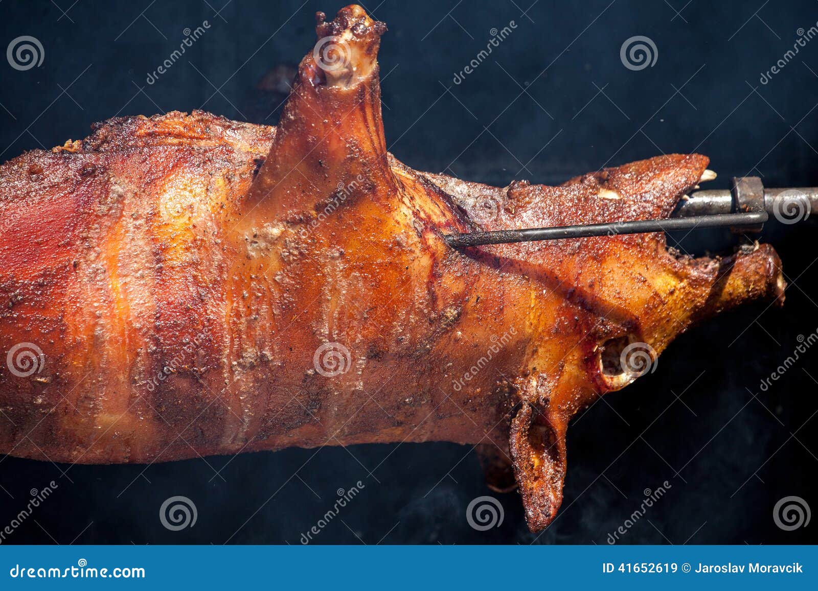 Baked pig stock image. Image of roast, view, dinner, delicacy - 41652619