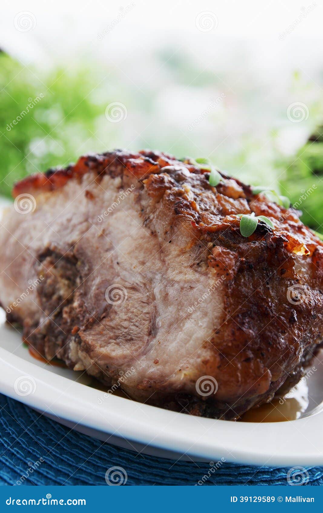 Baked pig meat stock image. Image of backgrounds, grilled - 39129589
