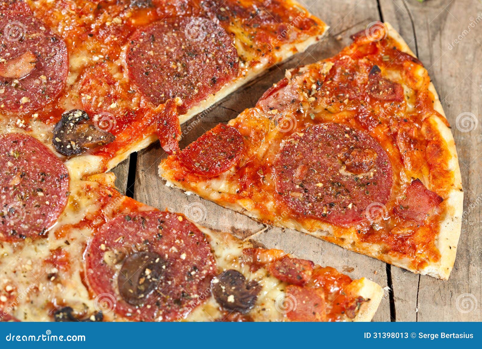 Baked pizza stock image. Image of closeup, mediterranean - 31398013