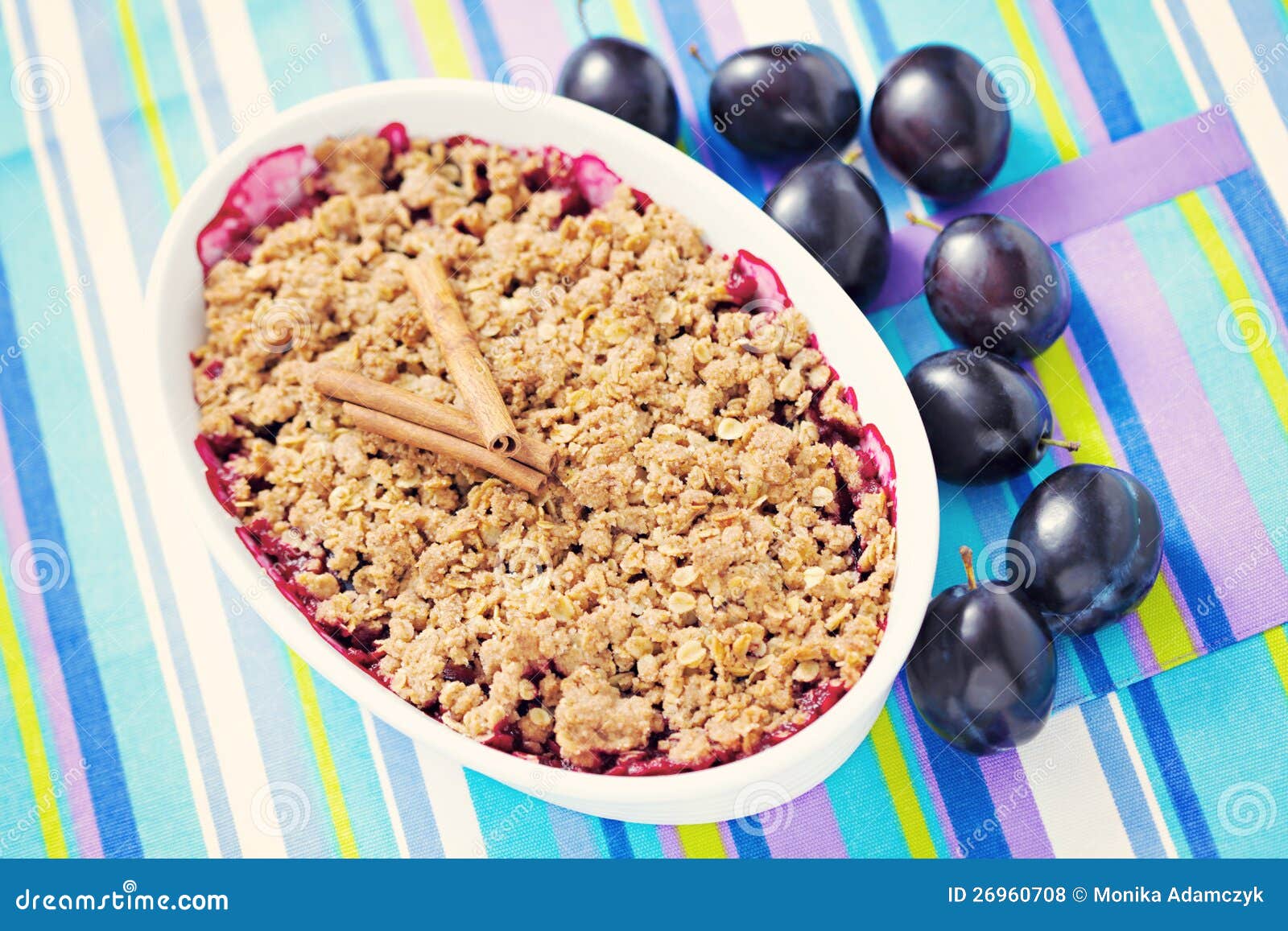 Baked plums stock photo. Image of fruity, dessert, fresh - 26960708