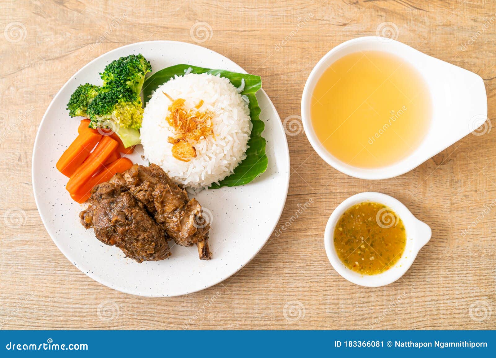 Baked Pork Ribs with Sauce stock image. Image of barbecued - 183366081