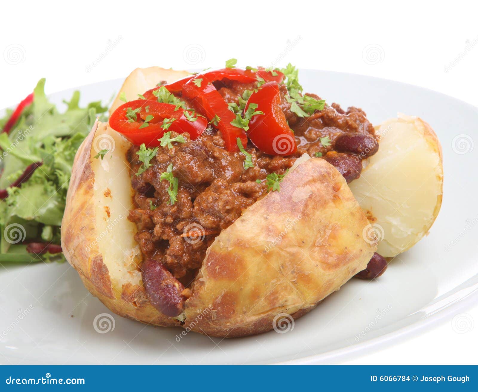 Baked Potato with Chilli stock photo. Image of chili, carne - 6066784