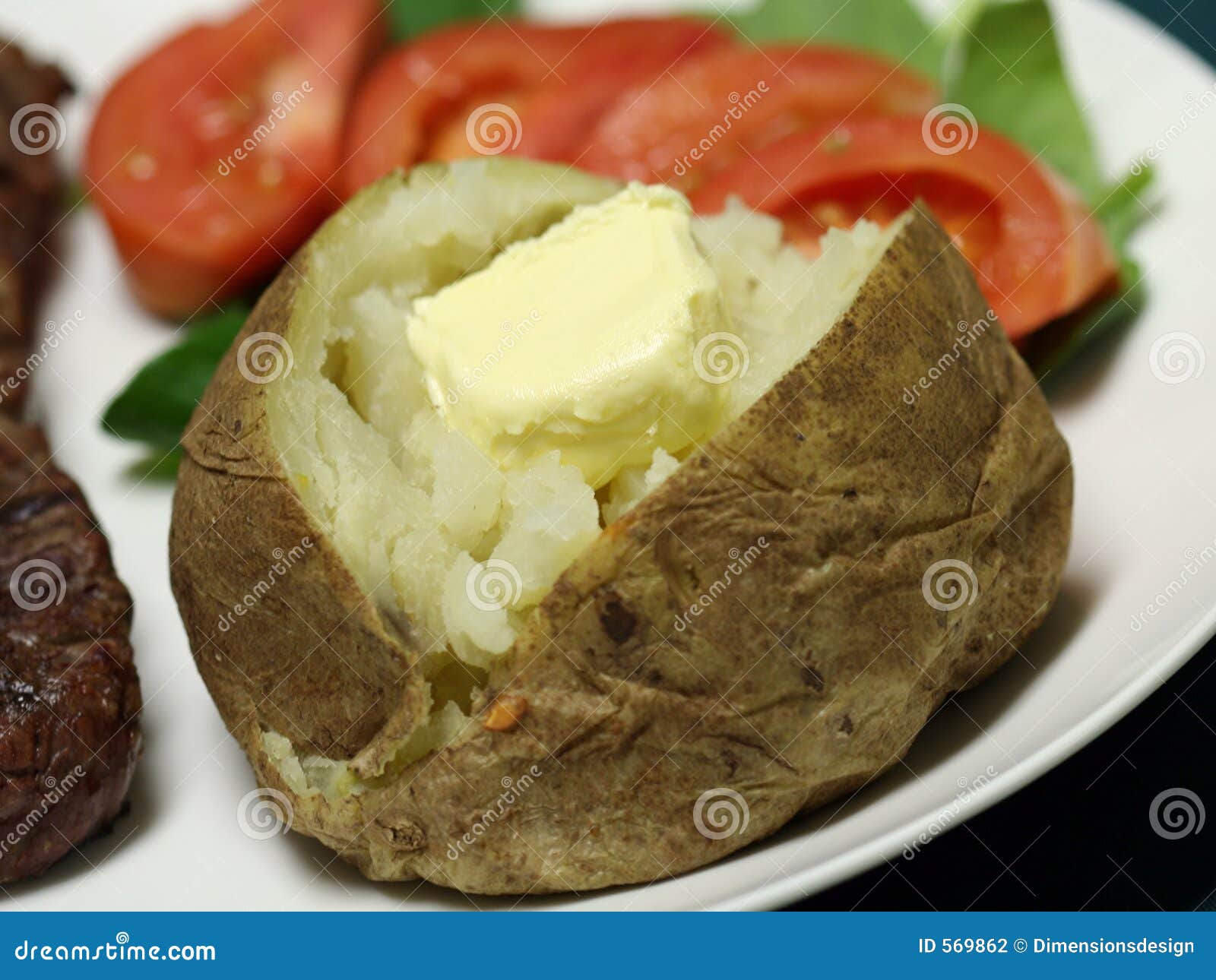 Baked Potato close up stock photo. Image of vegetable, starch - 569862