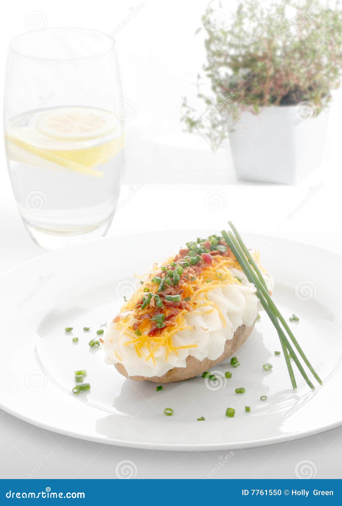 Baked Potato Plate stock photo. Image of baked, plant - 7761550