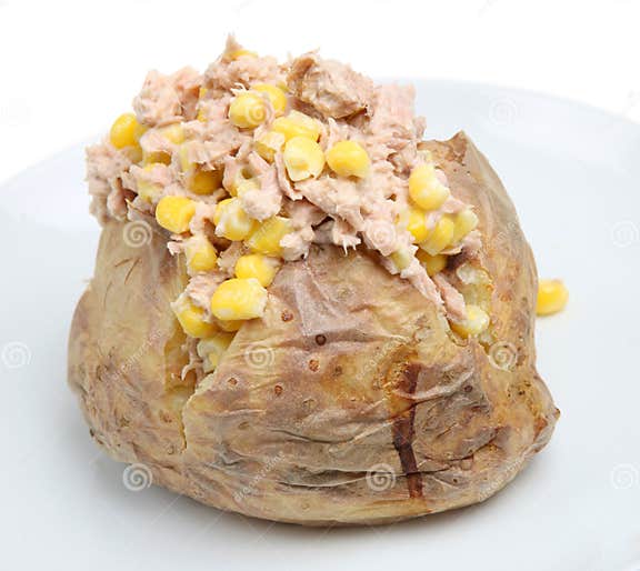 Baked Potato with Tuna stock photo. Image of white, closeup - 4357760