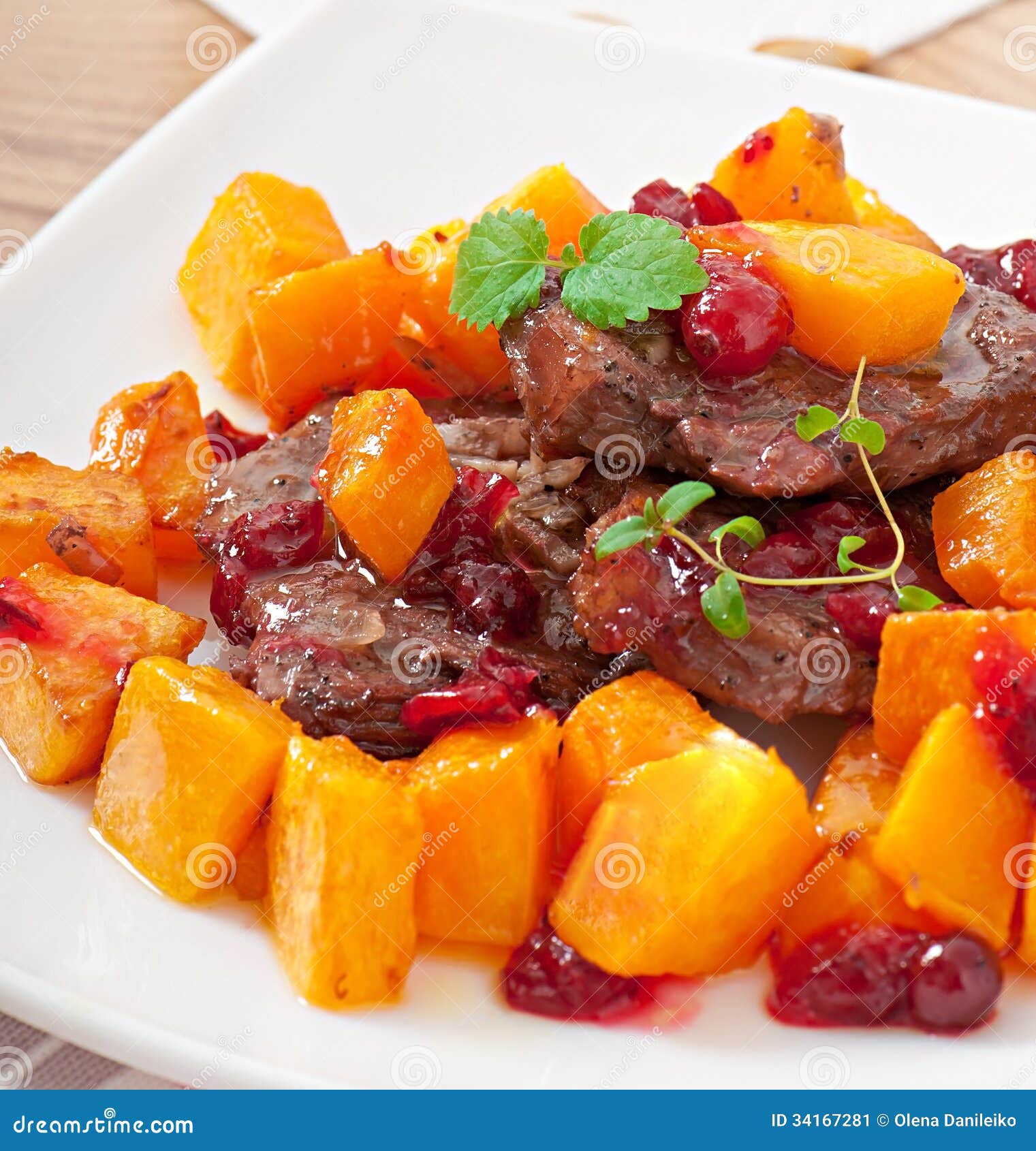 Baked pumpkin with meat stock image. Image of outside - 34167281