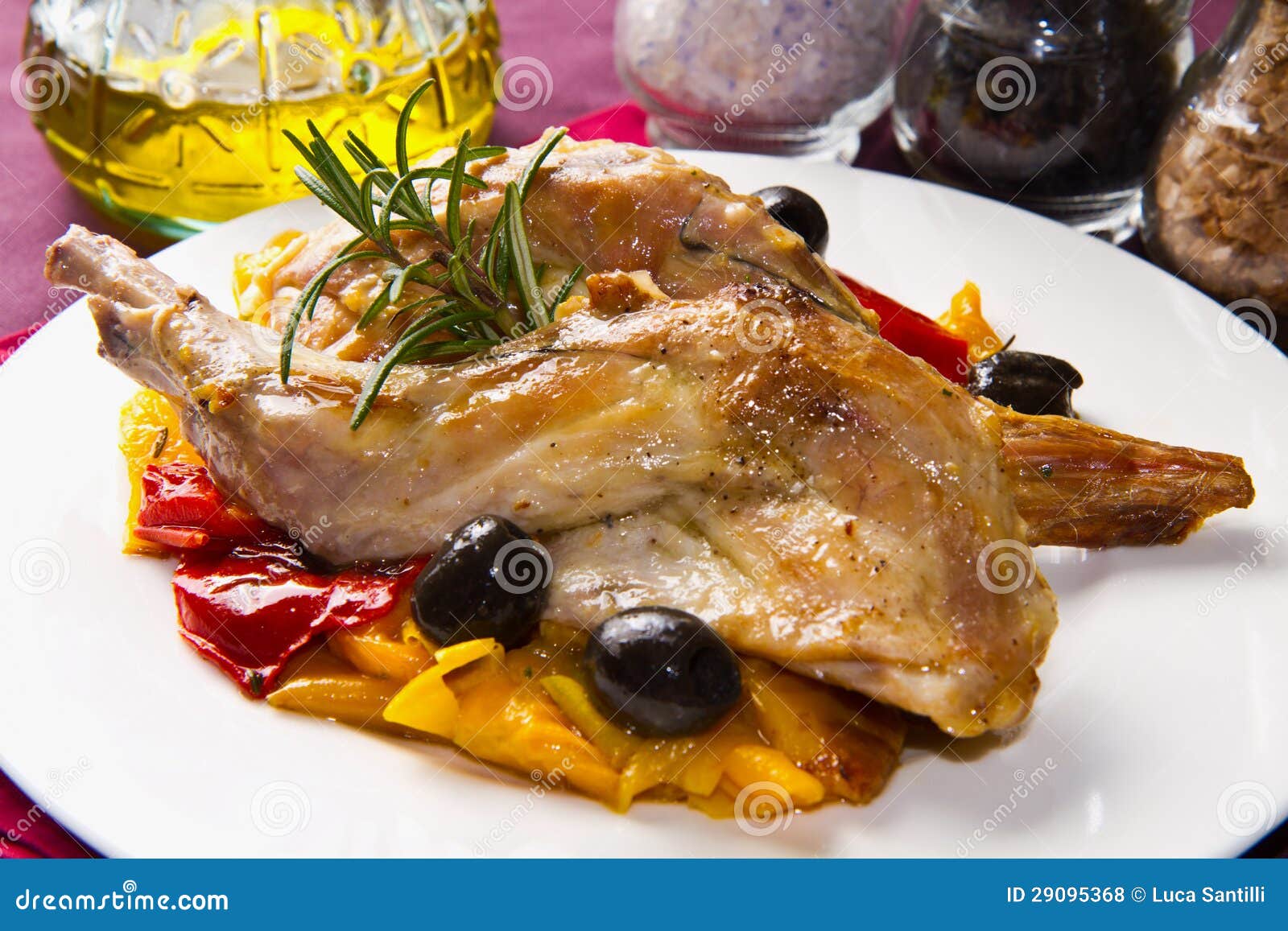 Baked Rabbit Ballotine In Creamy Mustard Sauce Stock Photography ...