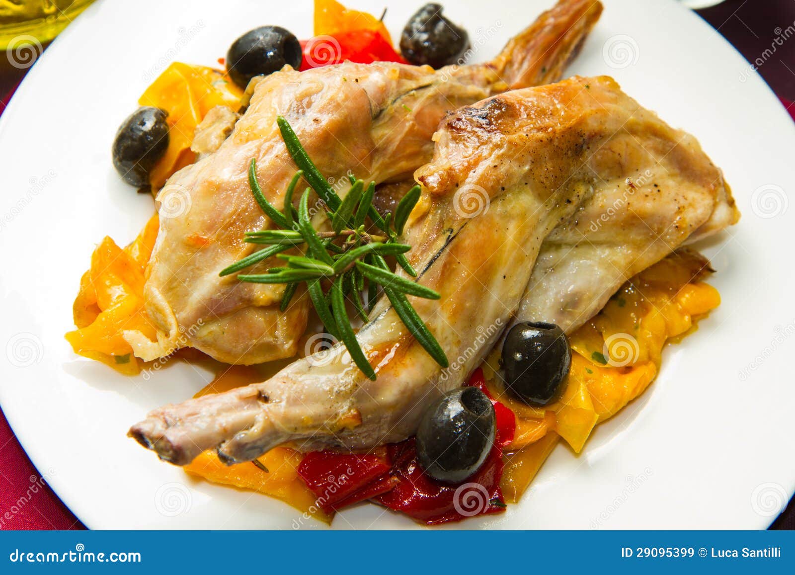 Baked Rabbit Ballotine In Creamy Mustard Sauce Stock Photography ...