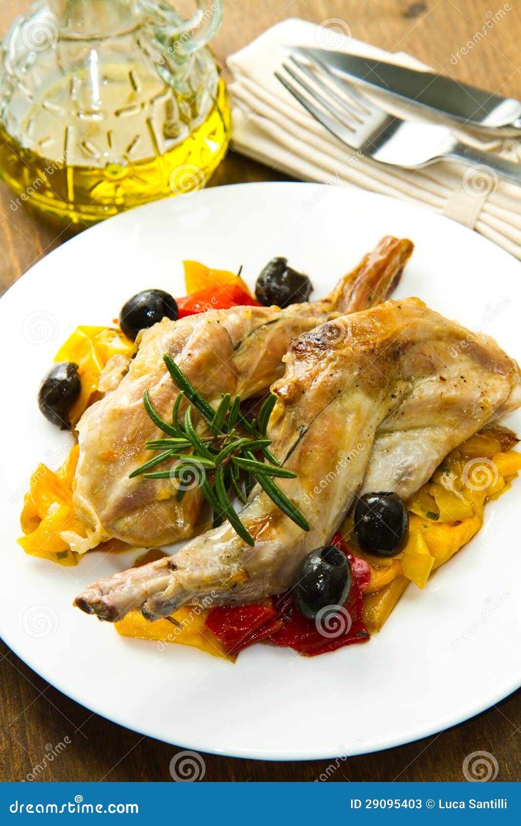 Baked rabbit stock image. Image of stew, white, thigh - 29095403