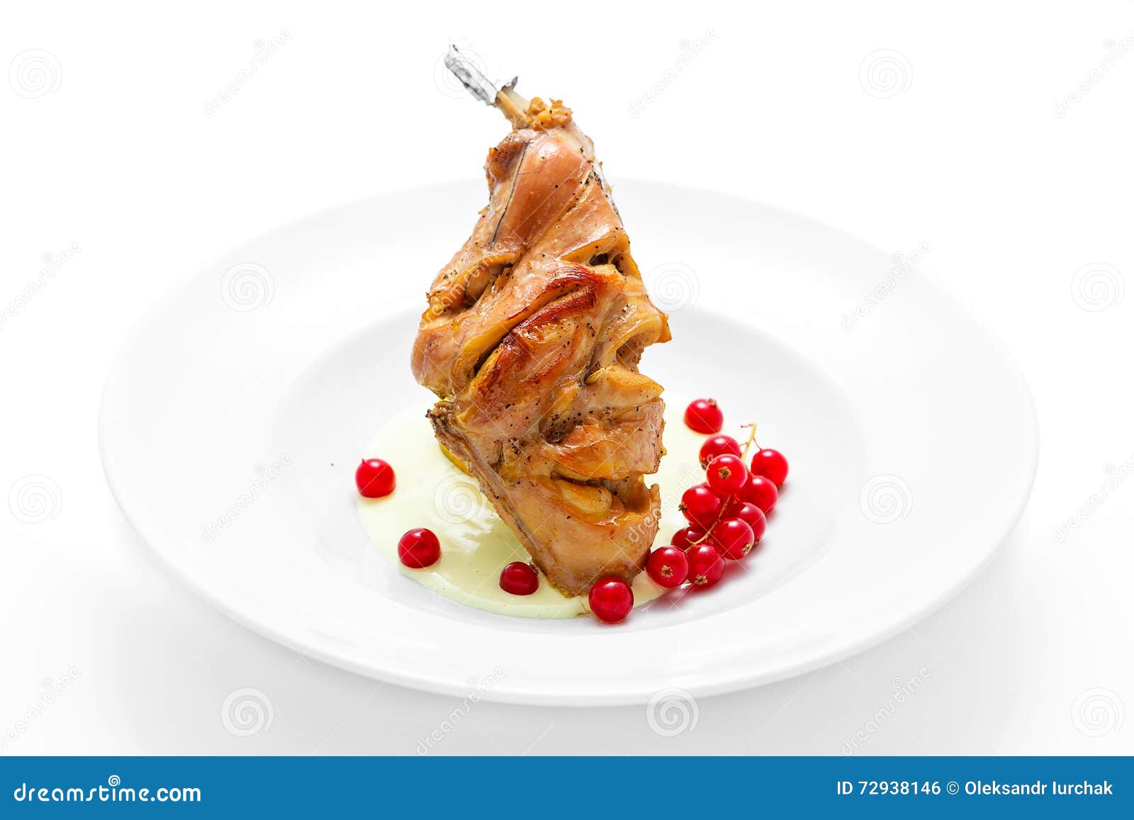 Baked rabbit thigh stock photo. Image of dish, recipe - 72938146