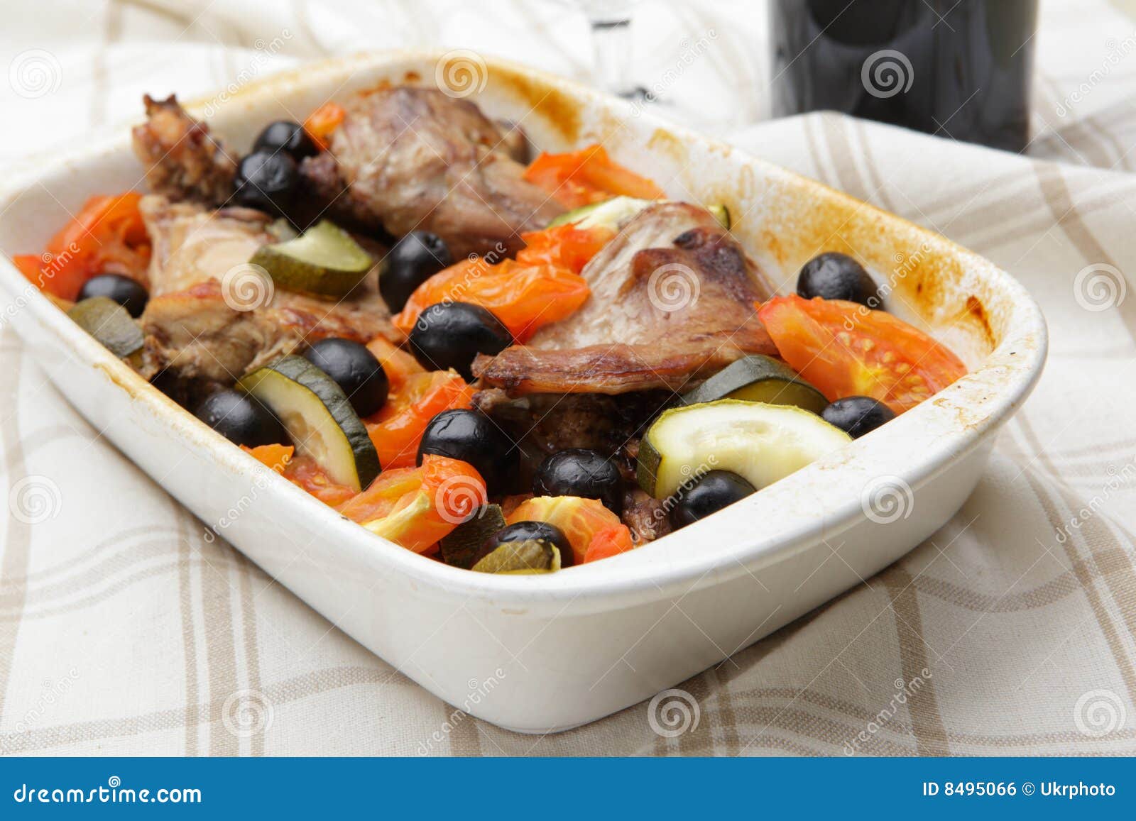 Baked Rabbit Ballotine In Creamy Mustard Sauce Stock Photography ...