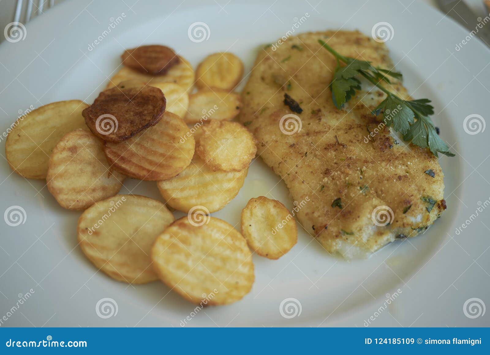 Baked Redfish with Potatoes Stock Image - Image of parsley, healthy ...