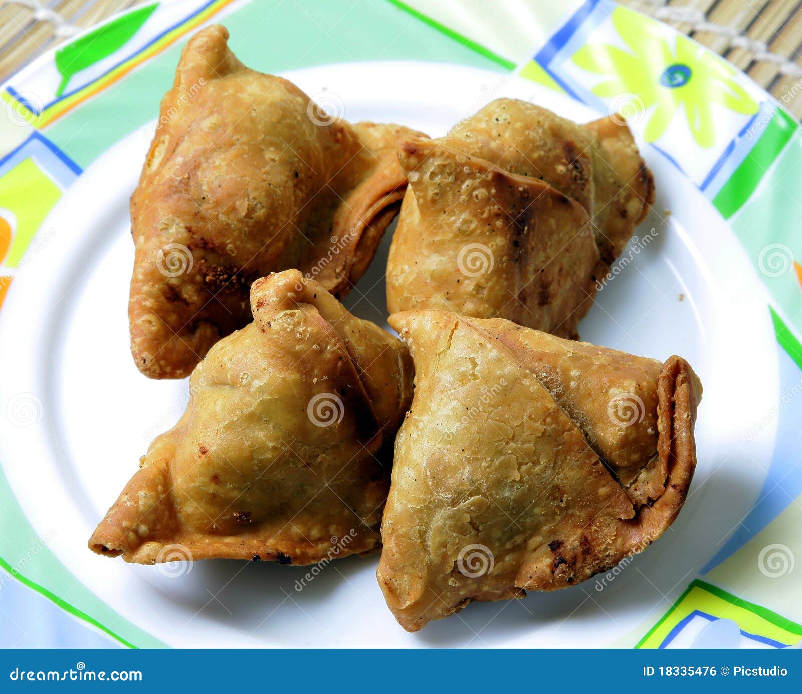 Baked samosas stock photo. Image of samosa, indian, white - 18335476