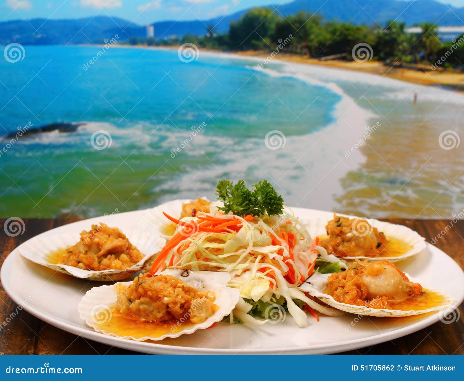 Baked shellfish stock photo. Image of portion, ocean - 51705862