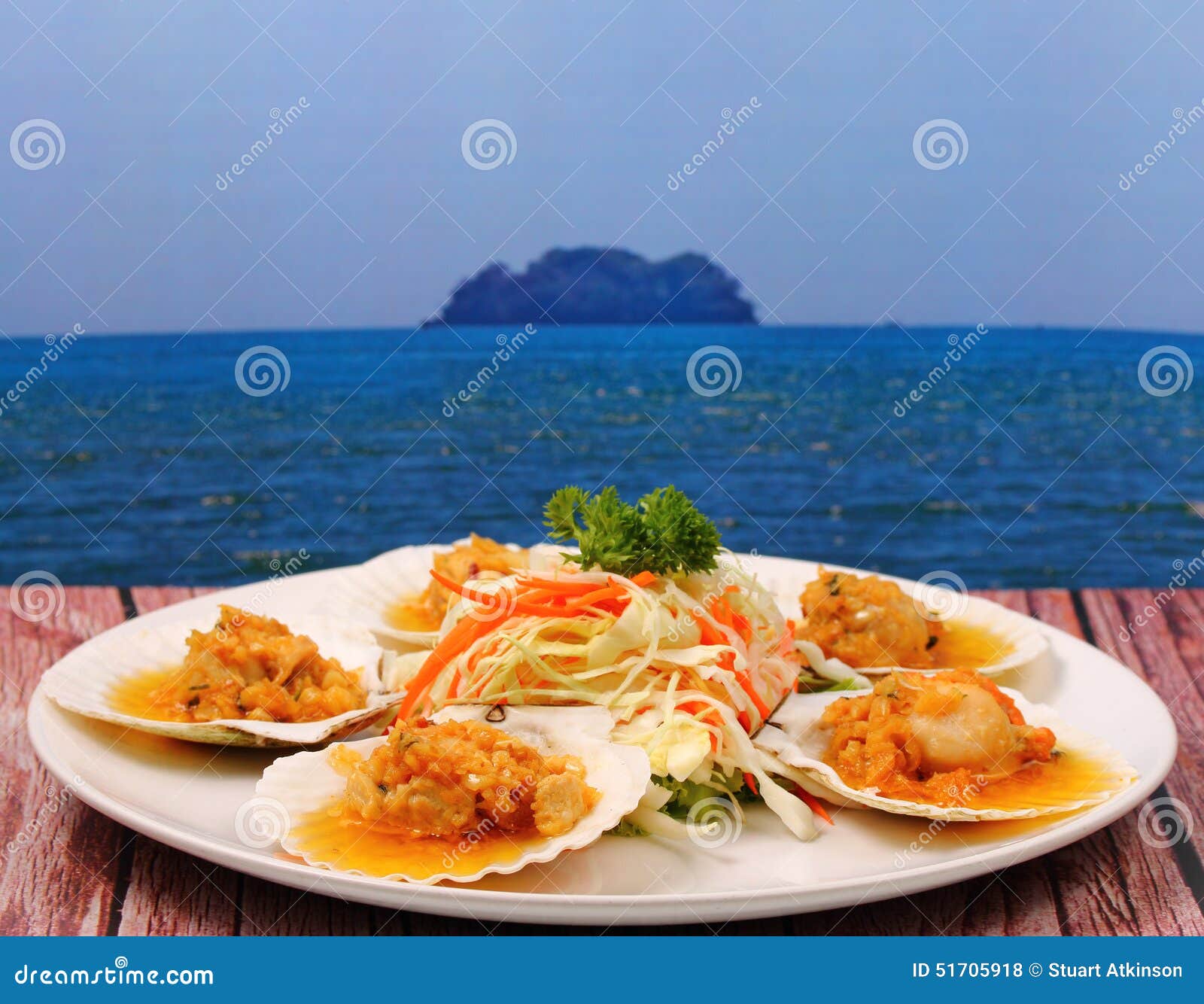 Baked shellfish stock photo. Image of cooked, green, portion - 51705918