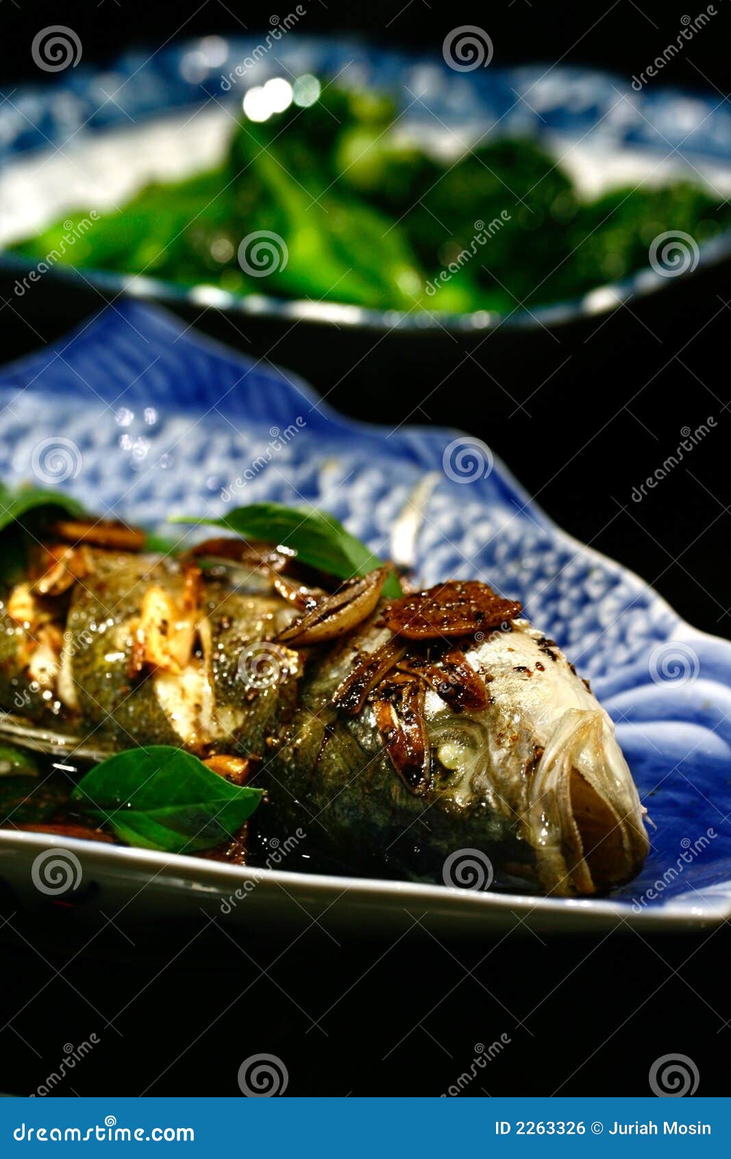 Baked whole seabass stock photo. Image of chop, chinese - 2263326