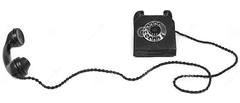 Bakelite Telephone with Long Cable Stock Photo - Image of rotary, aged ...