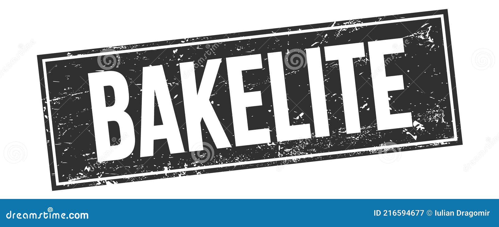 BAKELITE Text on Black Grungy Rectangle Stamp Stock Illustration ...