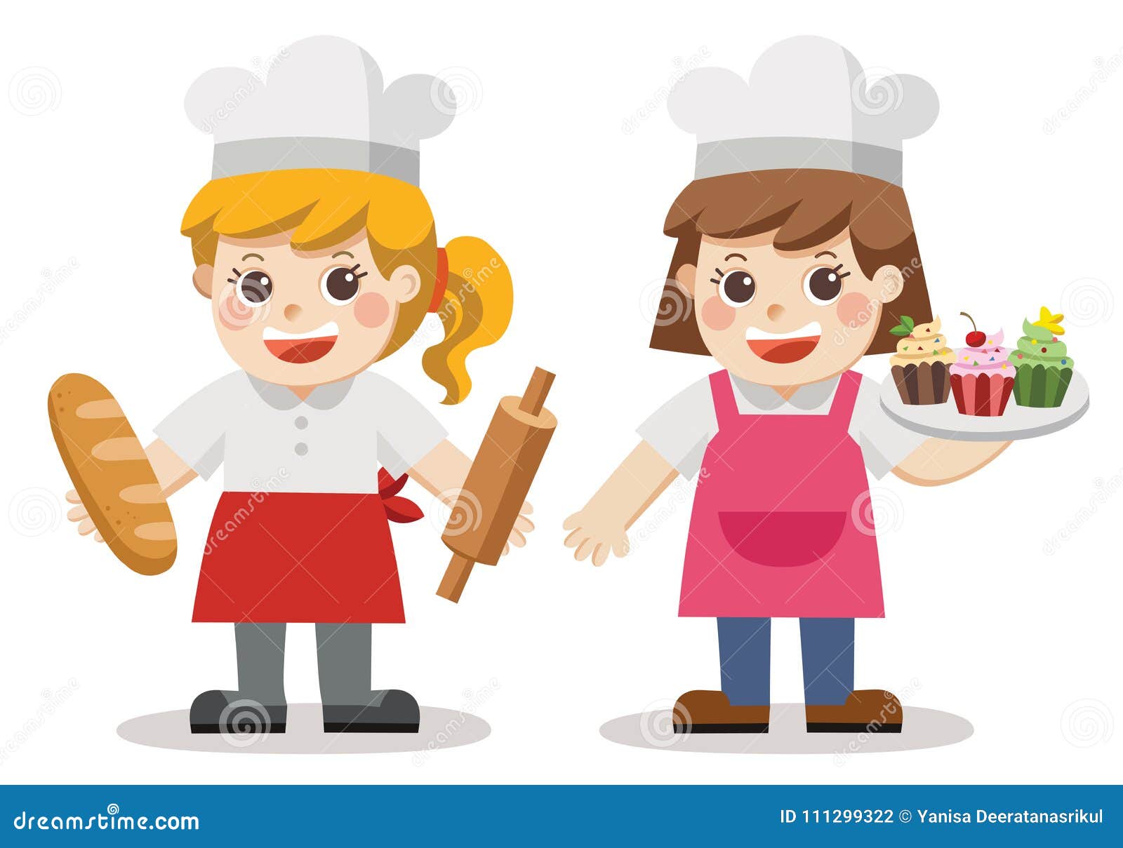 Baker bakery theme. stock vector. Illustration of character - 111299322