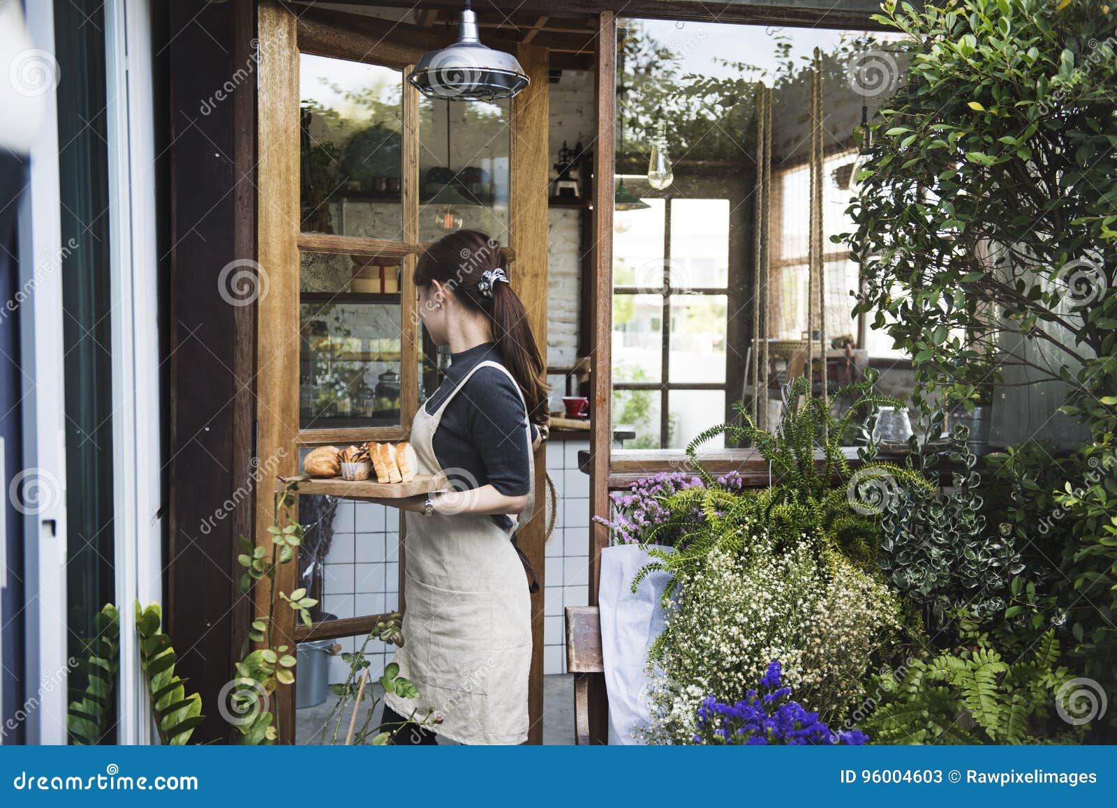 Baker Cafe Dough Flour Pastry Bread Knead Stock Image - Image of bread ...