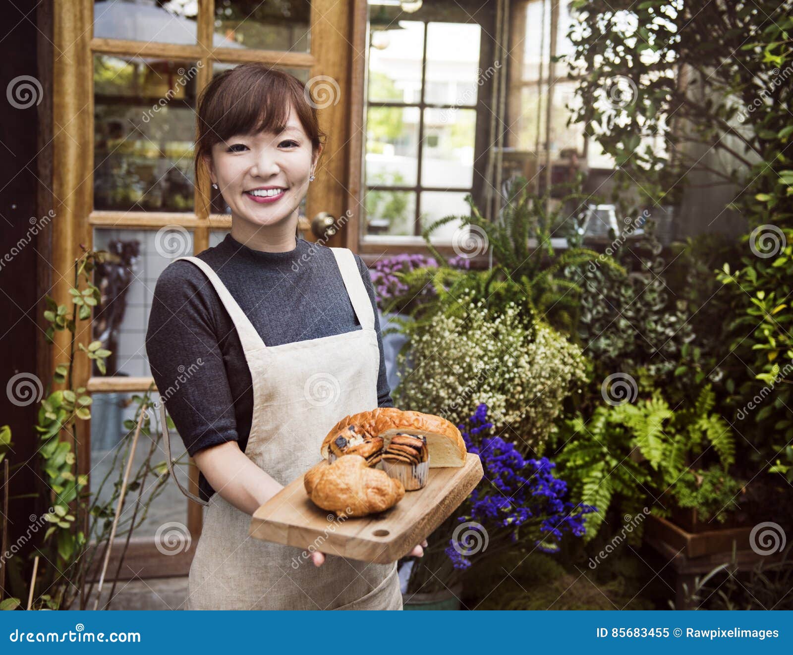 Baker Cafe Dough Flour Pastry Bread Knead Concept Stock Image - Image ...