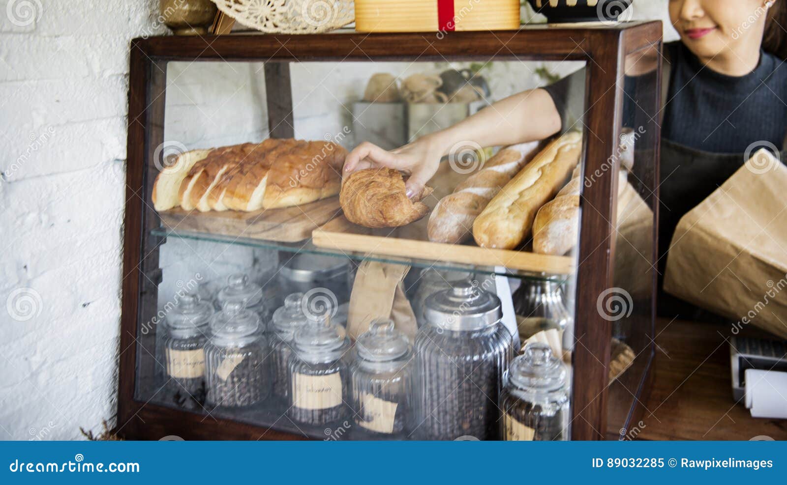Baker Cafe Dough Flour Pastry Bread Knead Concept Stock Image - Image ...