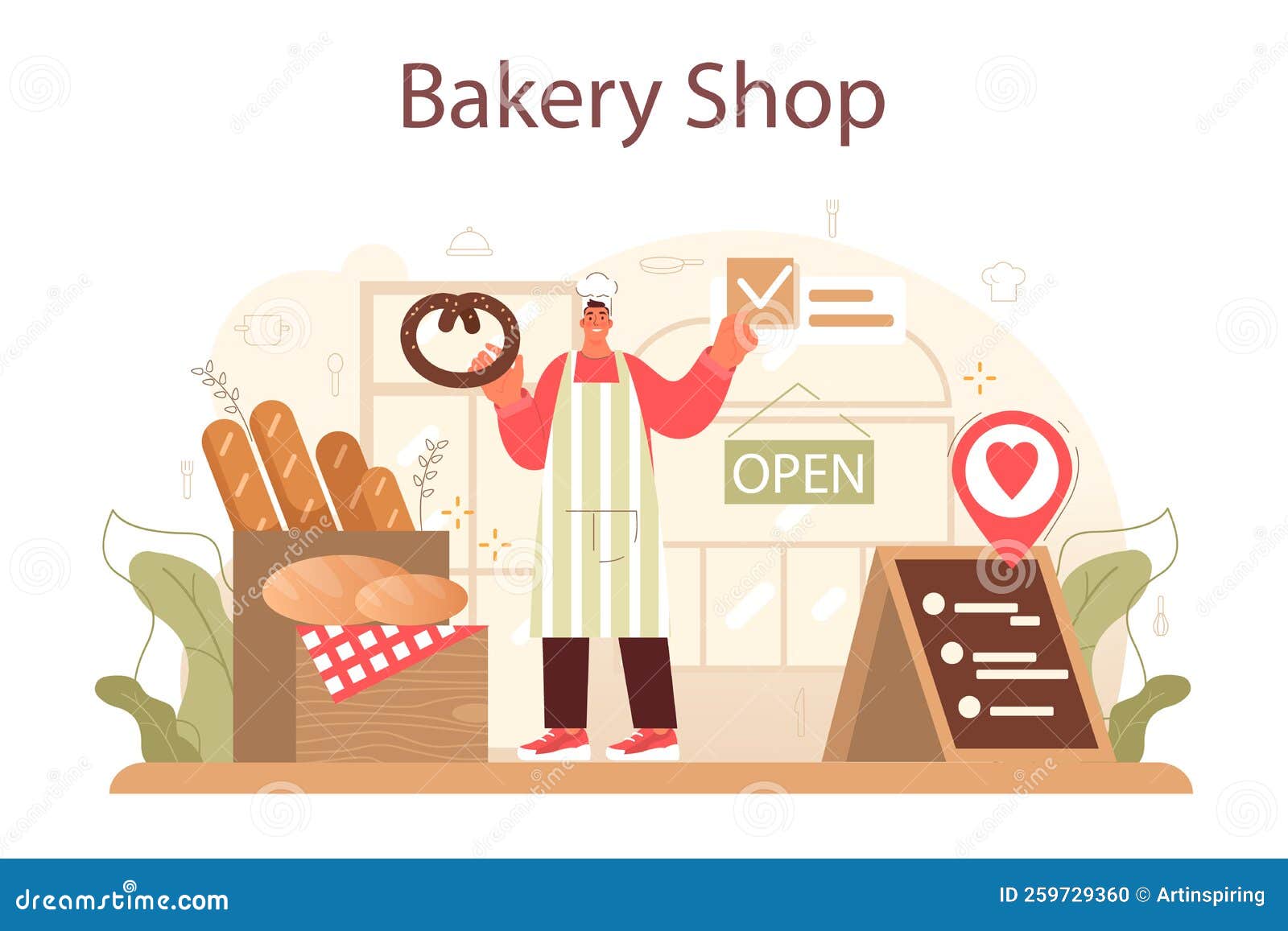 Baker Concept. Chef in the Uniform Baking Bread. Baking Pastry Process ...