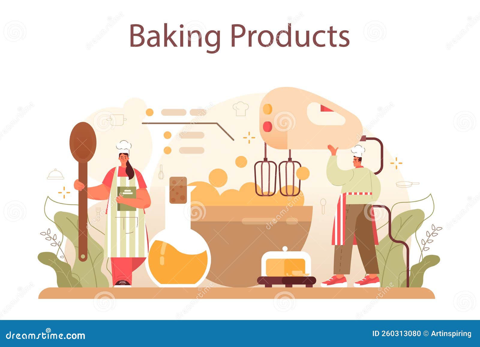 Baker Concept. Chef in the Uniform Baking Bread. Baking Pastry Process ...