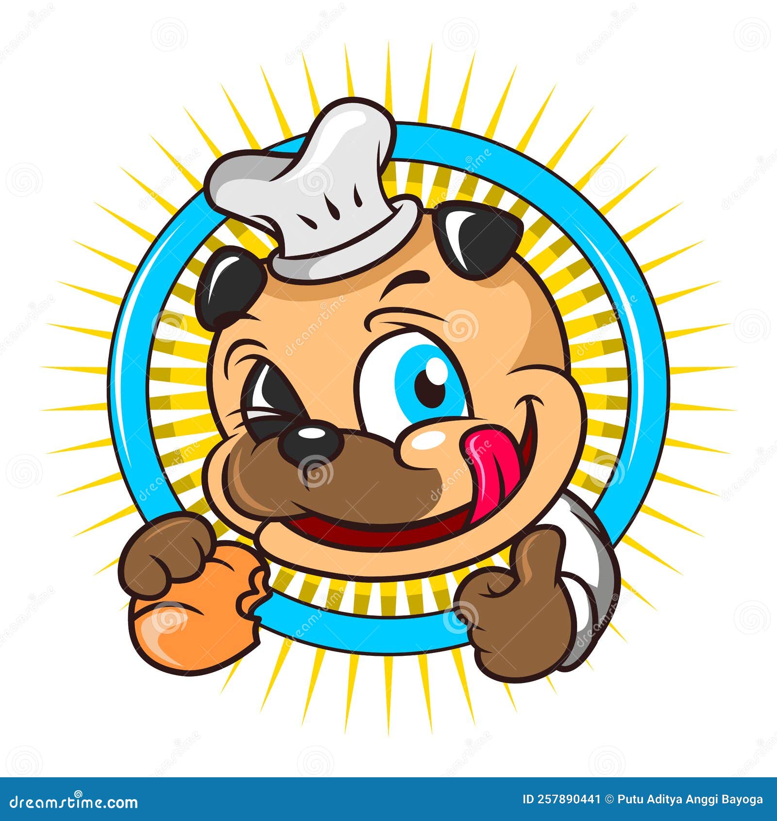 Baker Dog stock vector. Illustration of detail, unique - 257890441