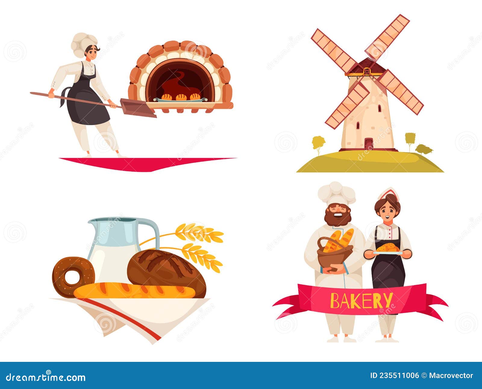 Baker Doodle Design Concept Stock Vector - Illustration of harvest ...