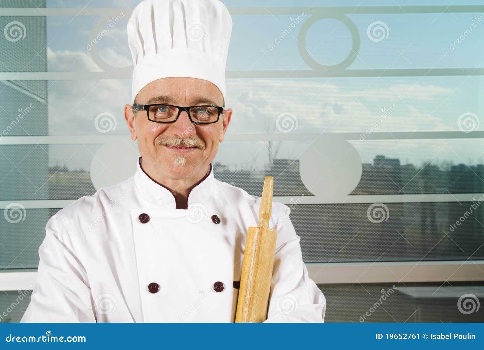 Baker with hat stock image. Image of chef, baker, dinner - 19652761